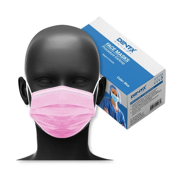 Pink Dent-X ASTM Level 3 Medical Face Masks